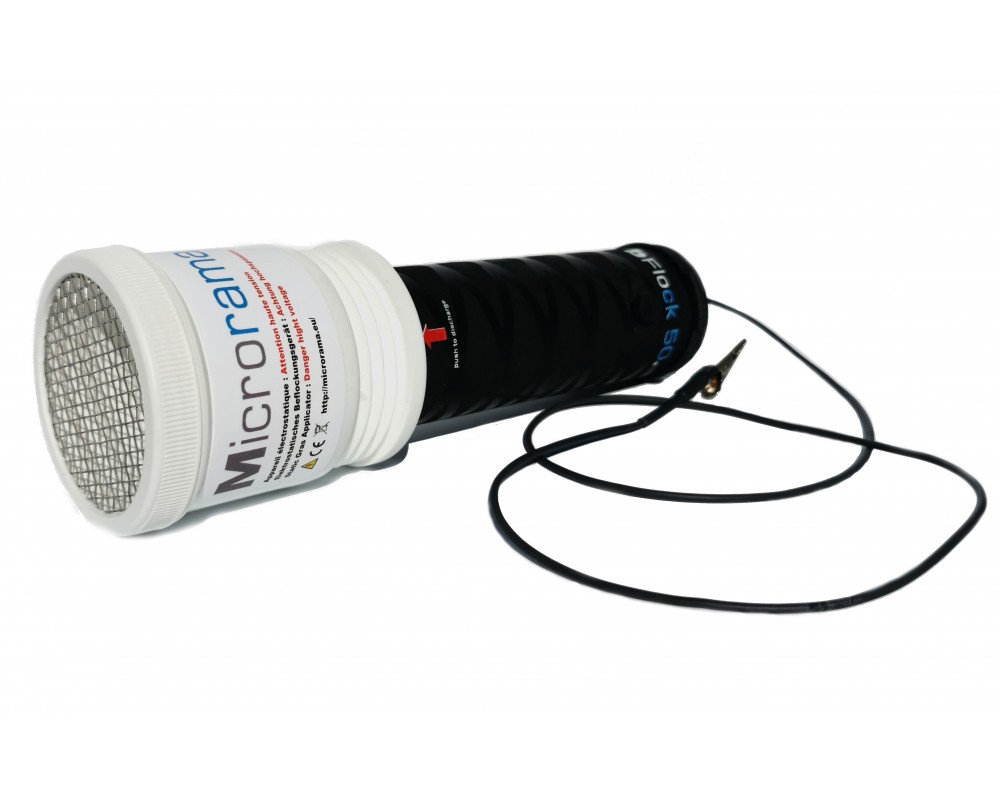 Complete set of bFlock 50 electrostatic applicator